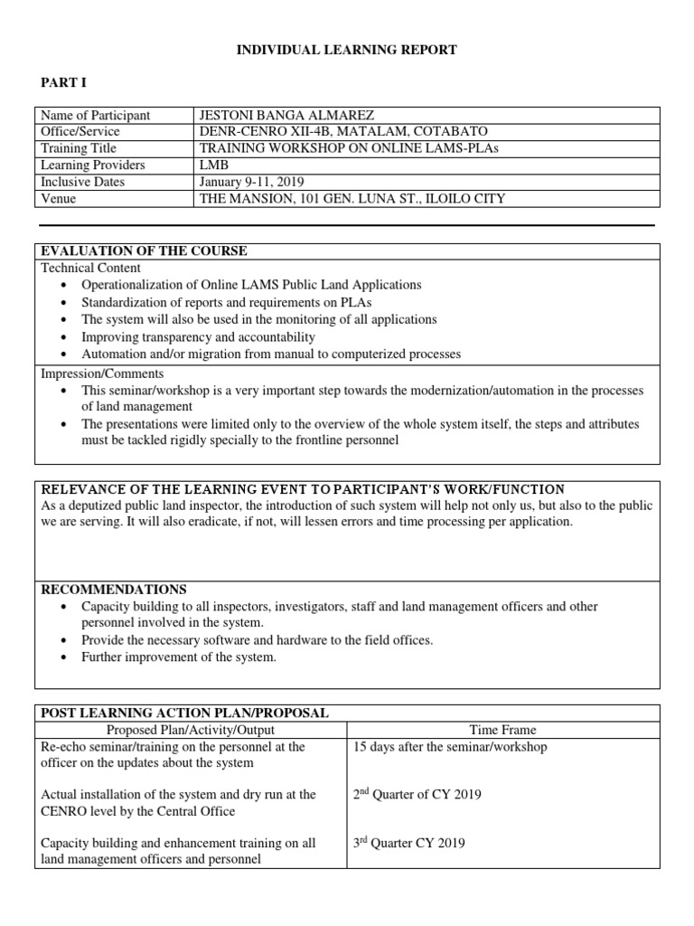 Individual Learning Report | PDF | Automation | Cognition