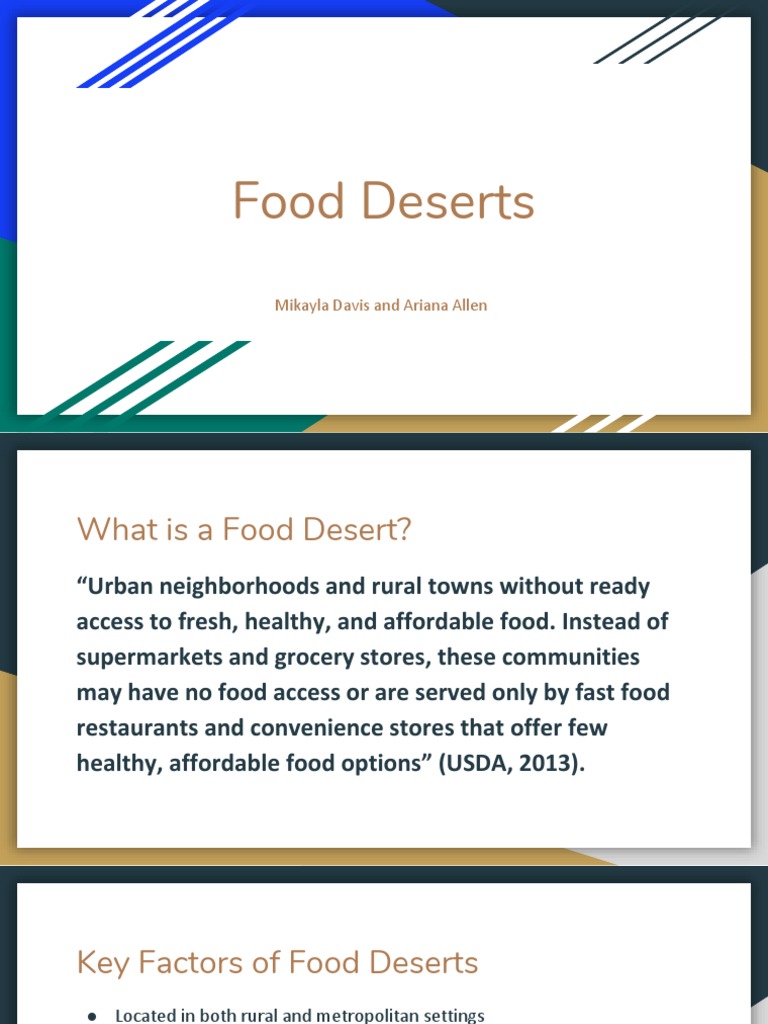 Understanding Food Deserts and Solutions | PDF | Food And Drink ...