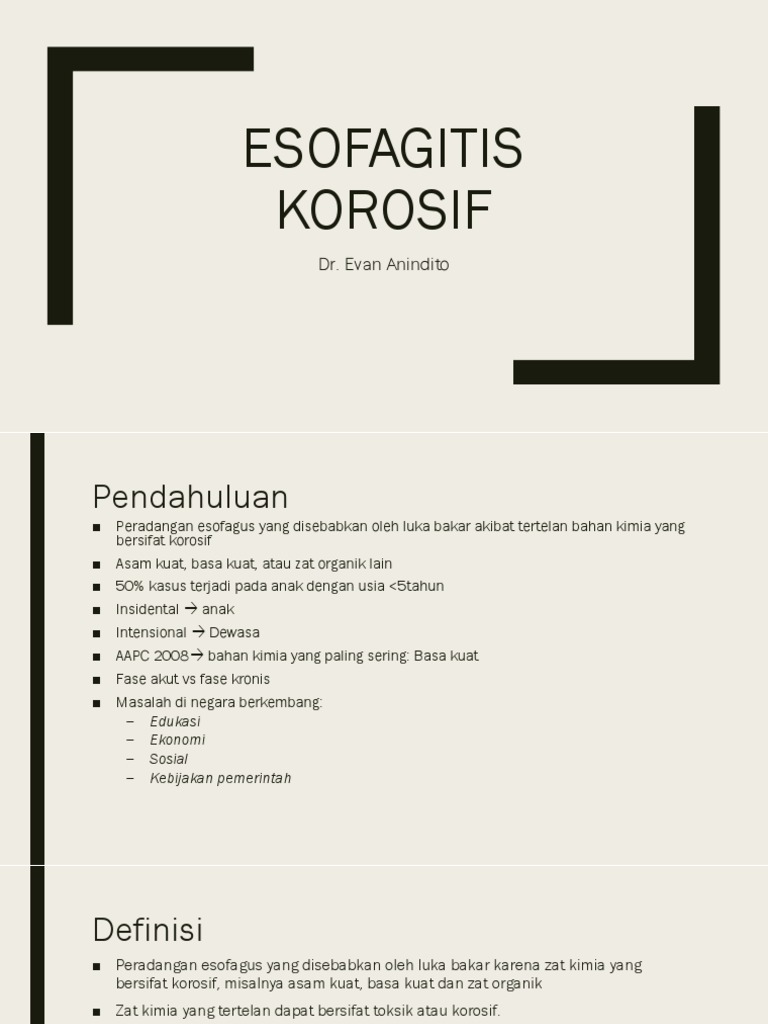 Esofagitis Korosif | PDF