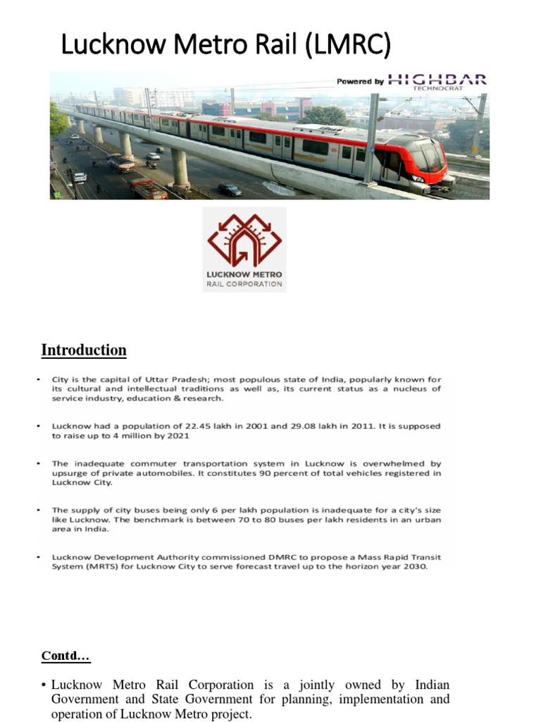 Lucknow Metro Project Overview | PDF | Rapid Transit | Land Transport