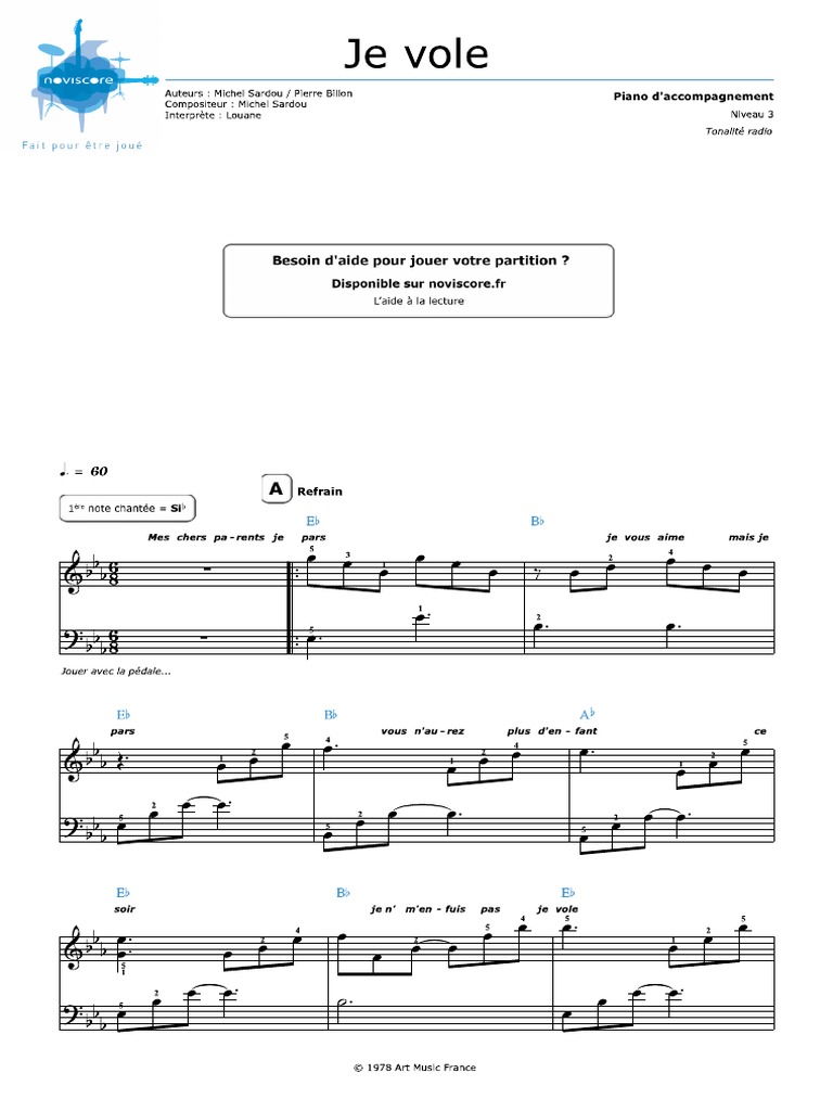 Partitions Piano, Dje Vole | PDF