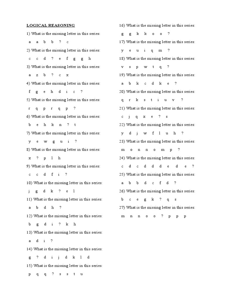 Logical Reasoning | PDF | Teaching Mathematics | Elementary Mathematics