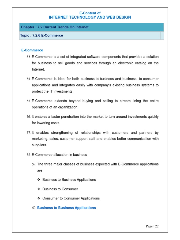 Internet Technology and Web Design: Chapter: 7.2 Current Trends On ...