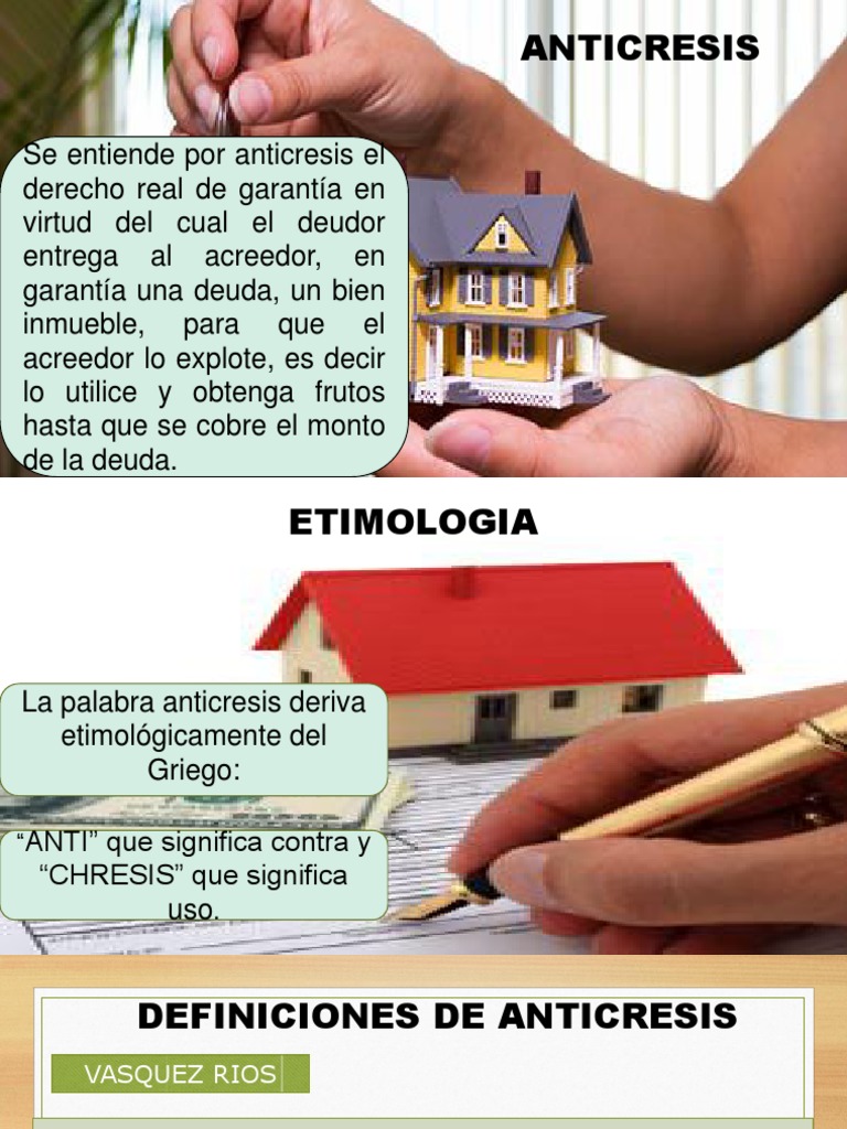 Diapositivas Anticresis.. | PDF | Hipoteca Comercial | Finanzas y ...