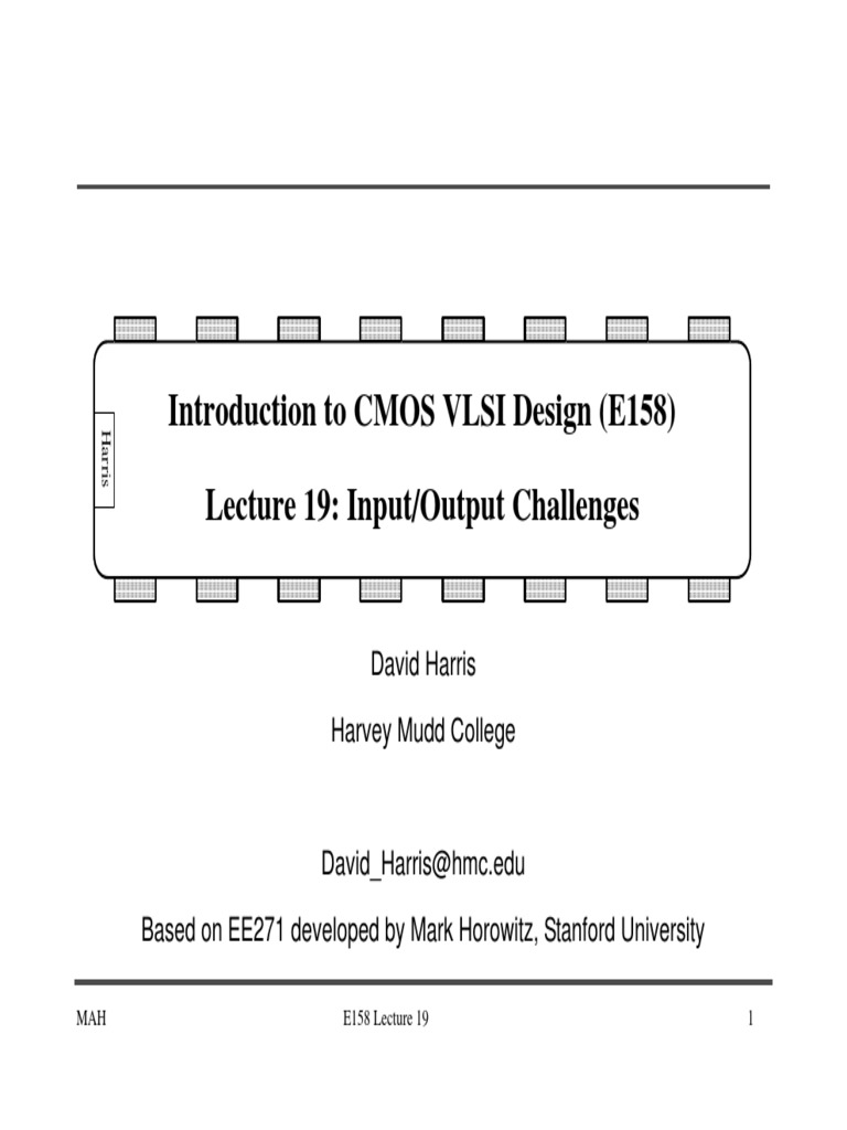 Chip IO Circuit Design - Electrostatic Discharge Protection Design ...