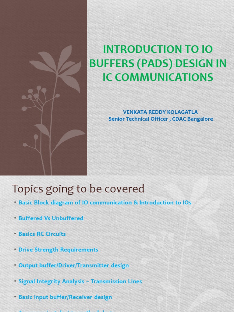 Io Buffer Design In Ic Communications Pdf Electronic Circuits