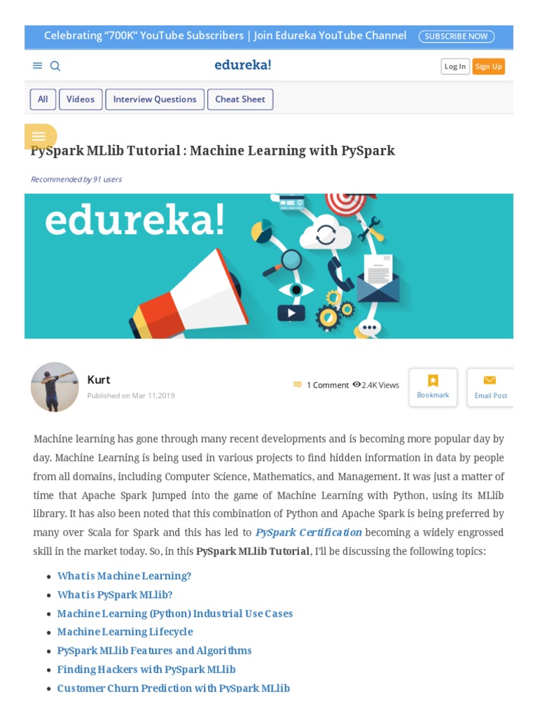 Pyspark Material | Download Free PDF | Apache Spark | Machine Learning