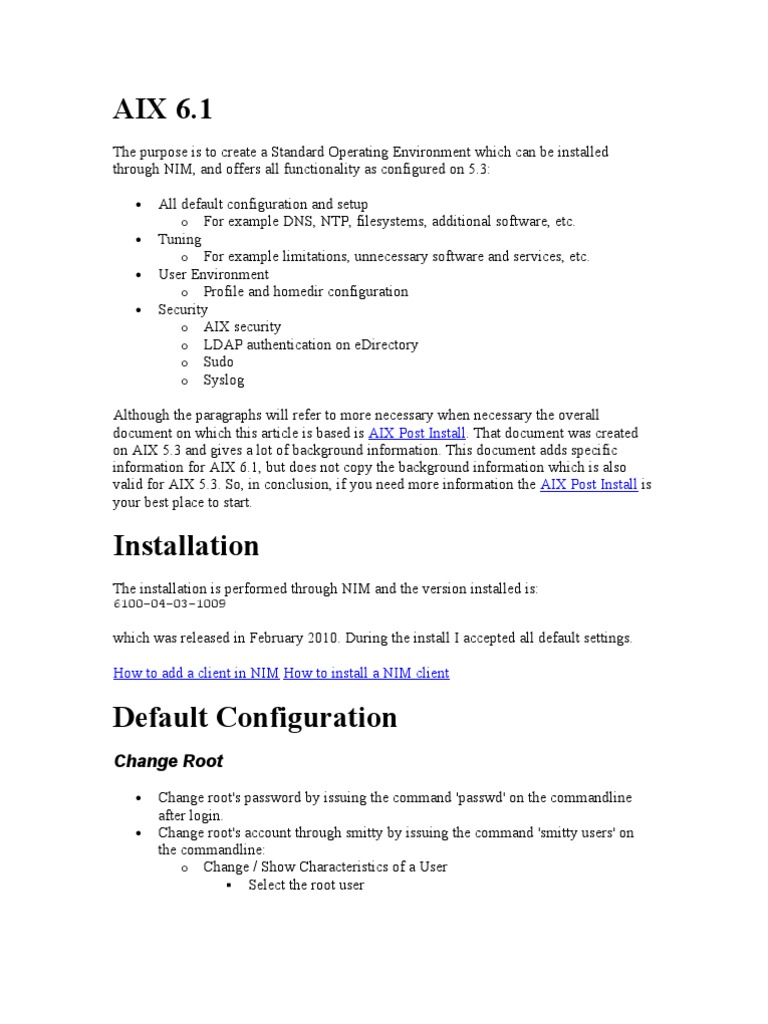 Aix 6 | Superuser | Secure Shell | Free 30-day Trial | Scribd