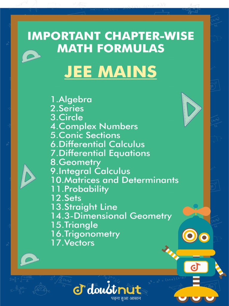 IIT JEE Math Formulas PDF | PDF | Series (Mathematics) | Series