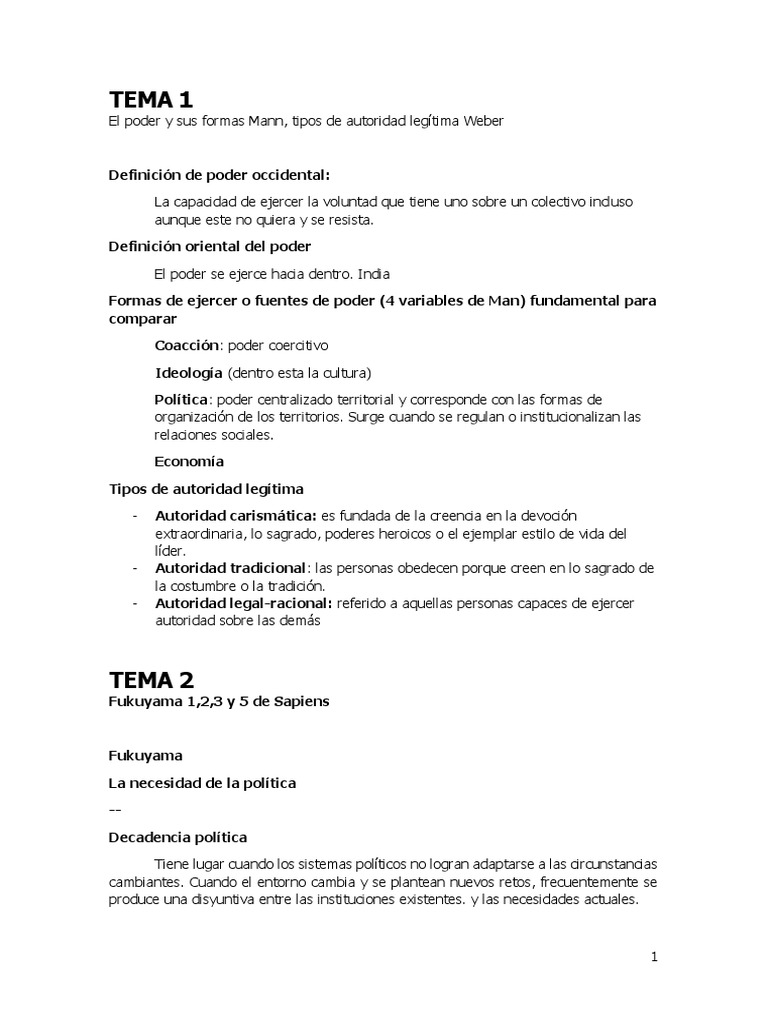 Apuntes Historia Del Poder | PDF | Estado (política) | Feudalismo