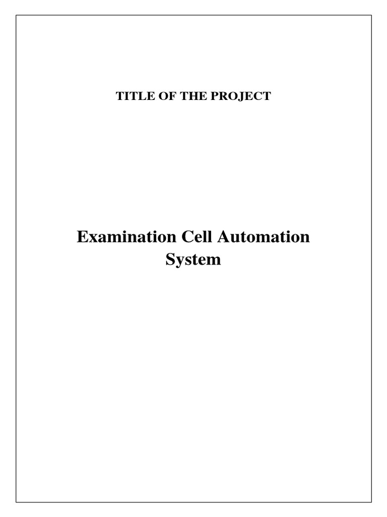 Exam Cell Automation System Overview | PDF | Websites | Java Script