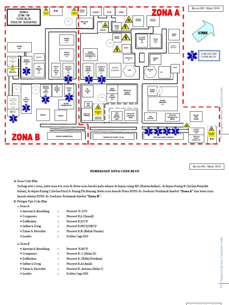 Denah Zona Code Blue RSUD Soedarso | PDF