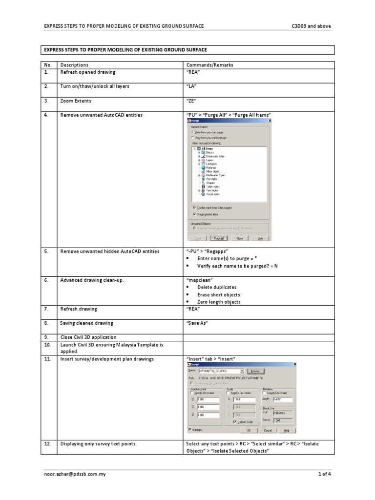 Express Steps To Proper Modeling of Existing Ground Surface | PDF ...