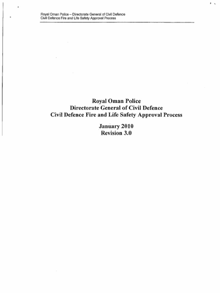 Oman Civil Defence Fire & Safety Approval Process | PDF