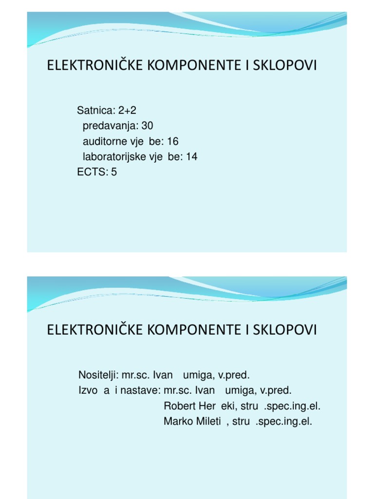 El 01 Uvod PDF | PDF