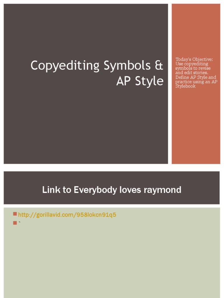 Copyediting Symbols and AP Style | PDF | Copy Editing | Writing