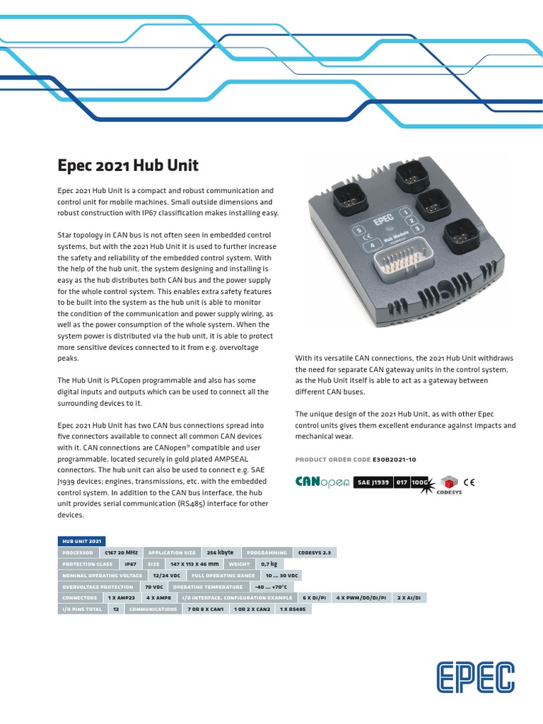 Epec 2021 Hub Unit: Product Order Code | Download Free PDF | Embedded ...