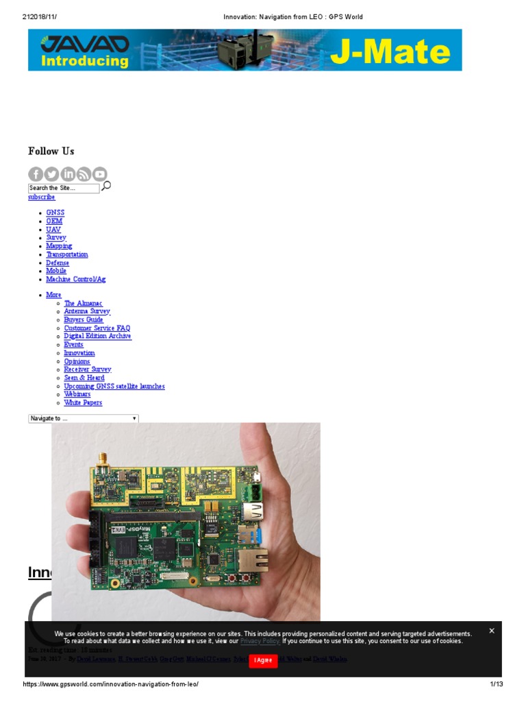 Innovation - Navigation From LEO - GPS World PDF | PDF | Global ...