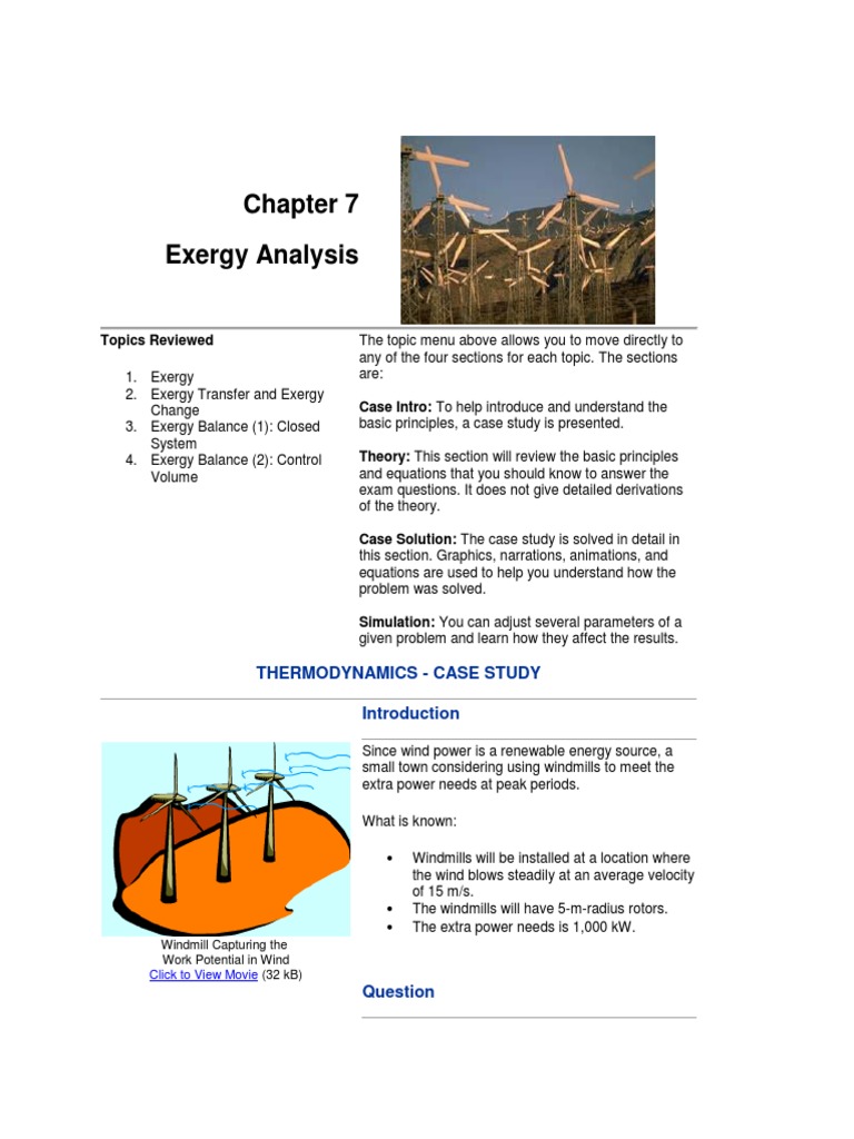 Exergy | PDF | Exergy | Second Law Of Thermodynamics