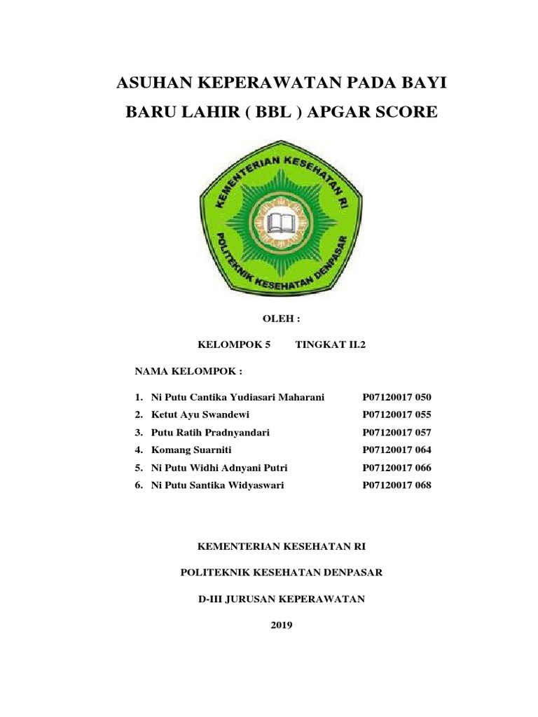 Askep BBL Apgar Score | PDF