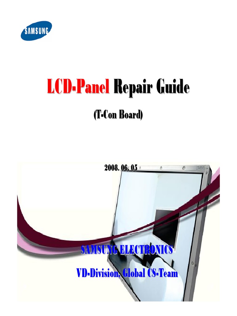 LCD Panel Repair Guide (T-Con Board) | PDF | Backlight | Electronics