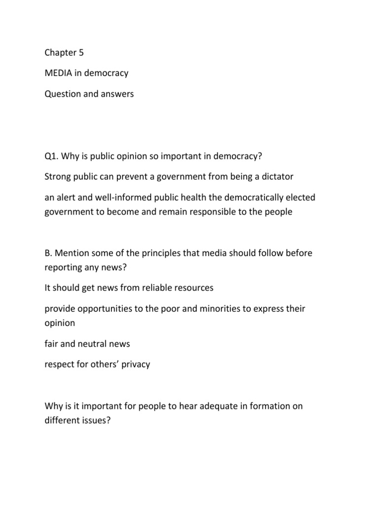 Civics Chapter 5 | PDF | Freedom Of Speech | Freedom Of Information ...