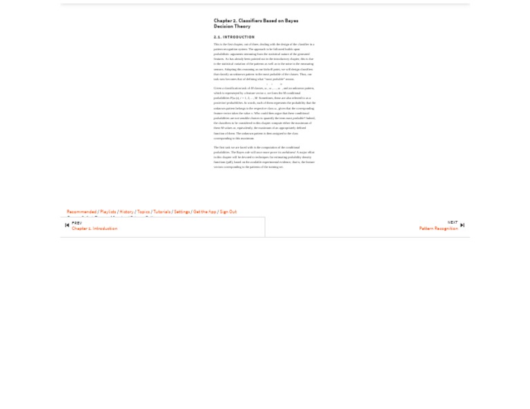 Chapter 2. Classifiers Based On Bayes Decision Theory | Download Free PDF | Pattern Recognition ...