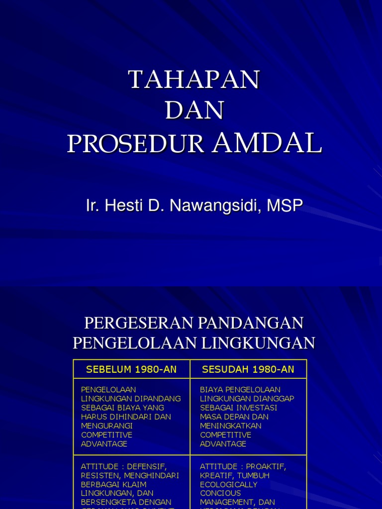 Prosedur Dan Tahapan AMDAL | PDF