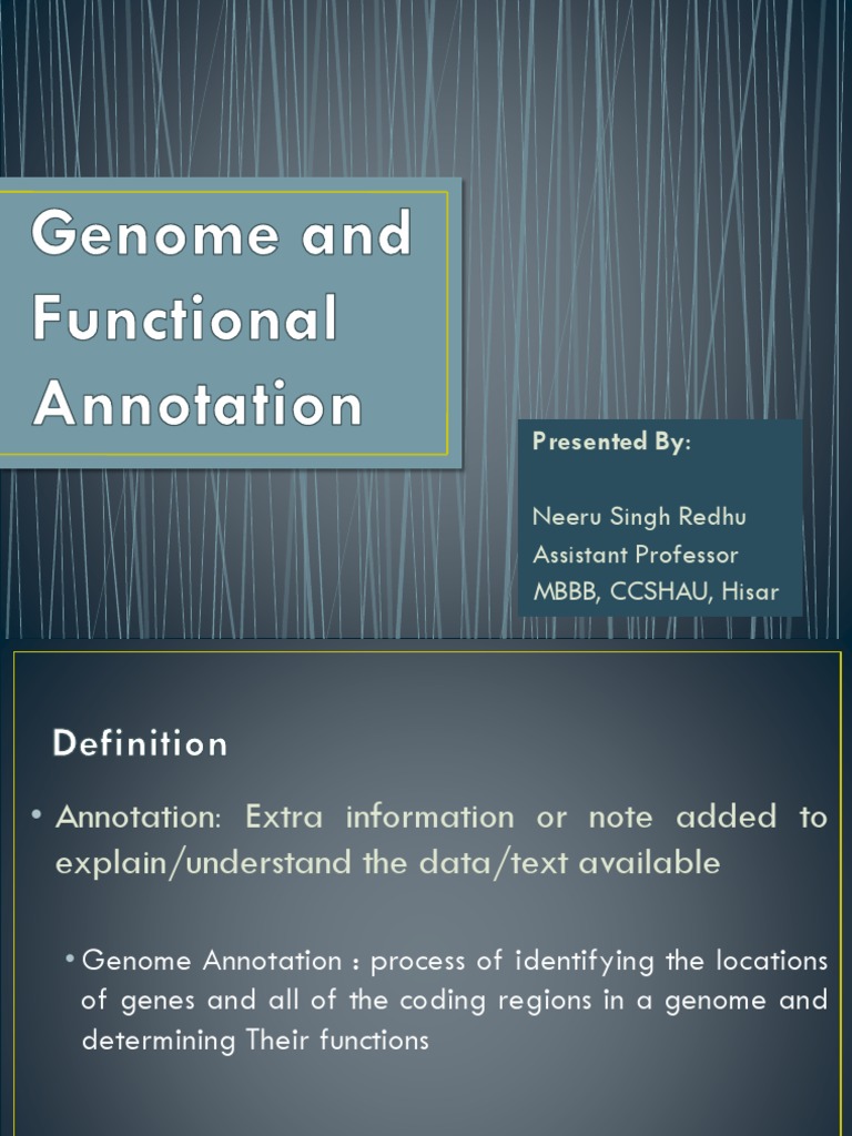 Genome Annotation: Methods and Tools | PDF | Mathematical And ...