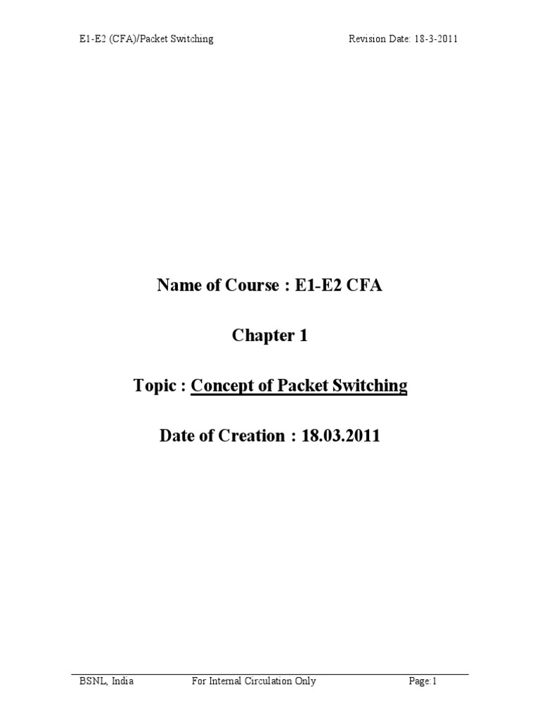 Chapter01 Packet Switching PDF | PDF | Packet Switching | Computer Network