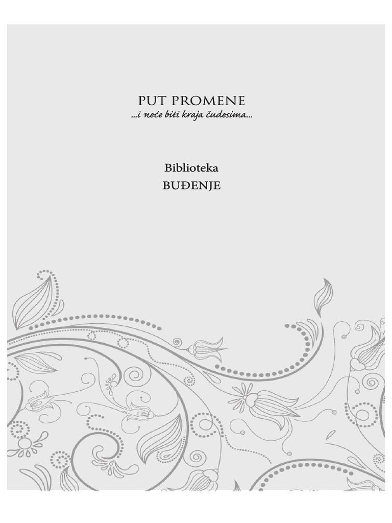 Sinisa Ubovic Put-Promene | PDF