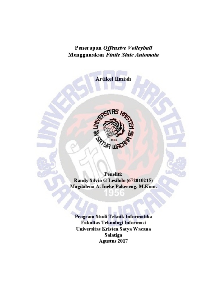 Offensive Volleyball with Finite State Automata | PDF | Formalism ...