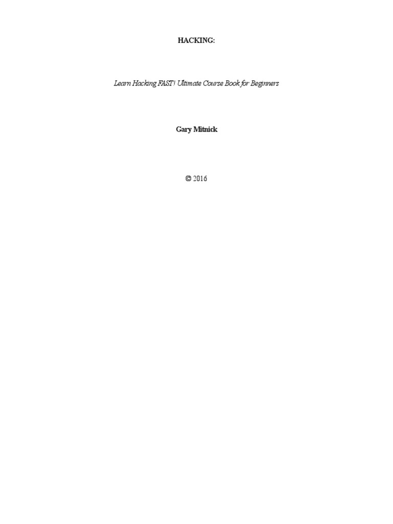 Hacking Learn Hacking Fast Ultimate Pdf Security Hacker Computer Security