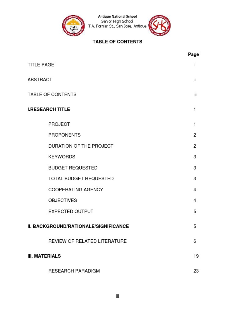 Antique National School Project Overview | PDF