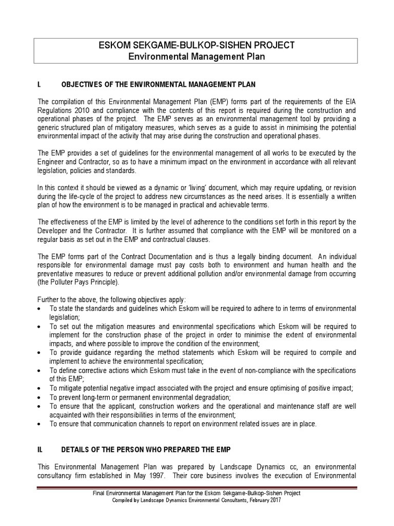 Final EMP - Sekgame | PDF | Emergency | Emergency Management