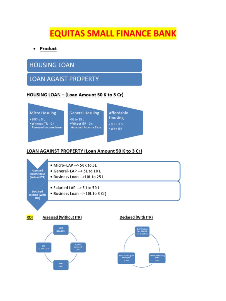 Equitas MSE Product Snap | PDF | Loans | Government
