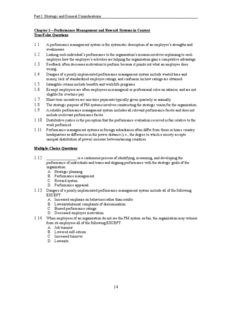 Chapter 1 Performance Management | PDF | Performance Management ...