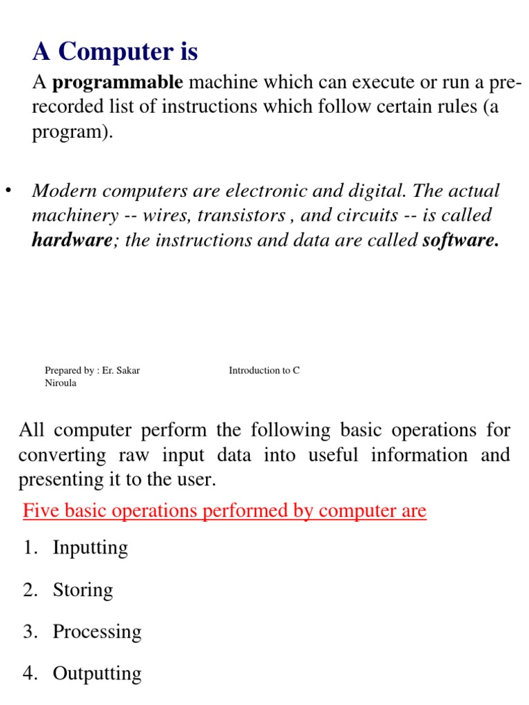 Chapter 1 Block Diagram of Computer | PDF | Computer Data Storage | Input/Output