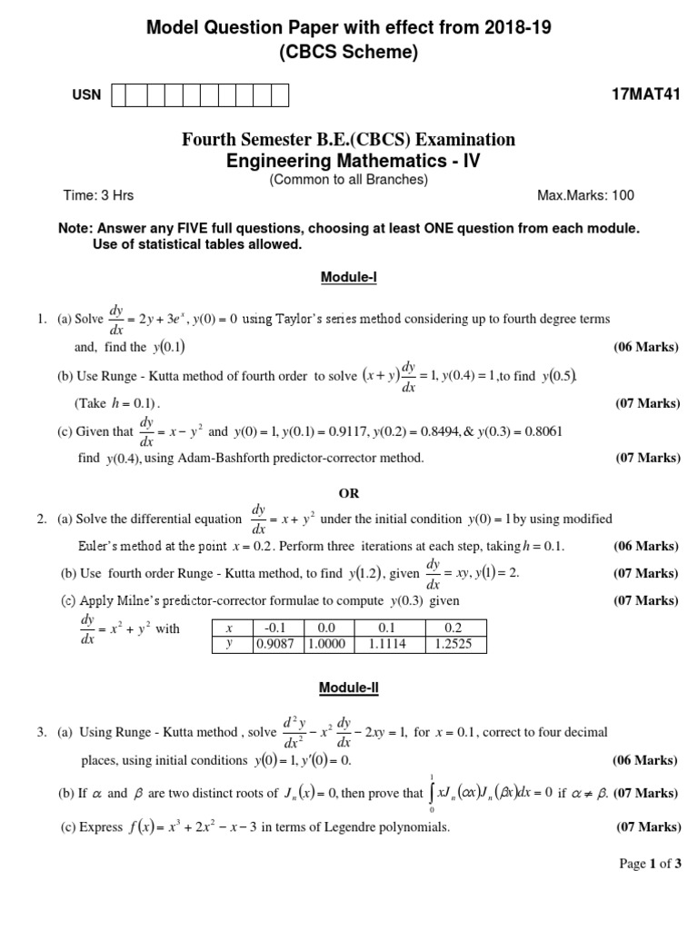 VTU M4 Question Paper | Download Free PDF | Markov Chain | Probability Distribution