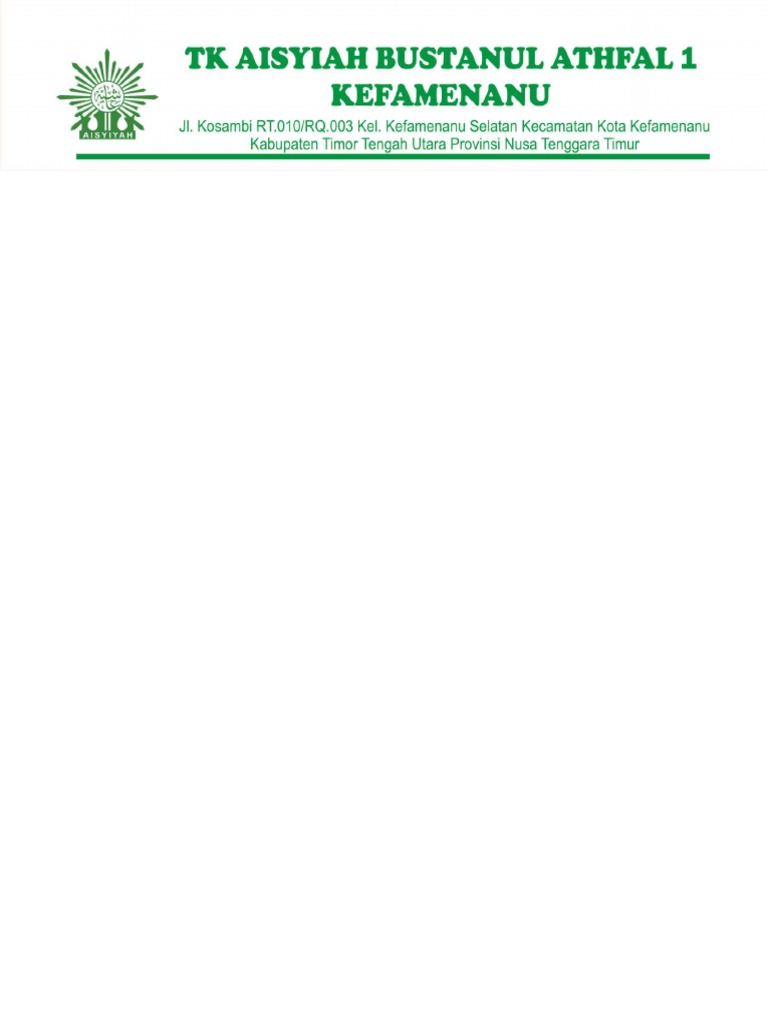 Kop Surat 2 TK ABA | PDF