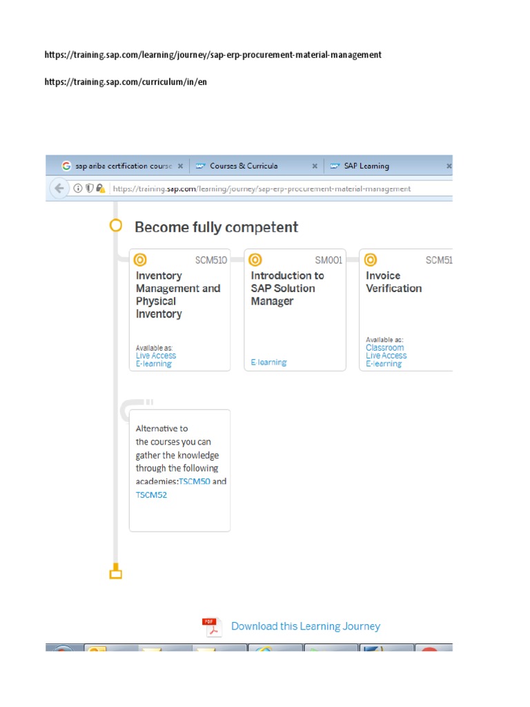 SAP Learning Map | PDF