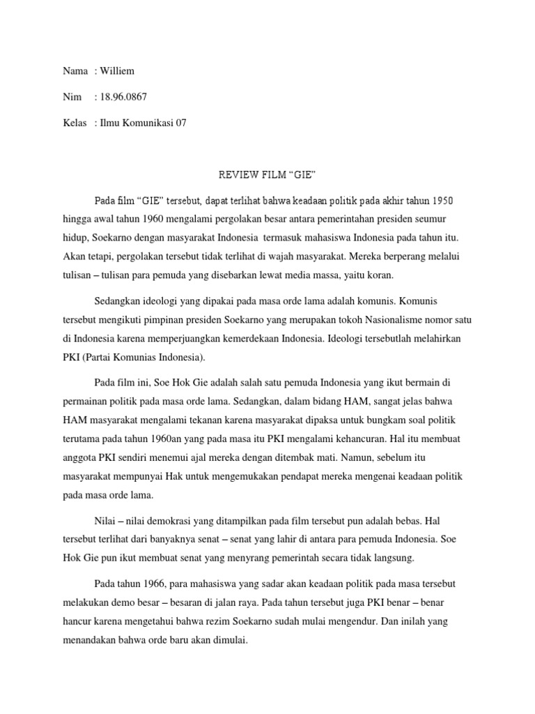 Review Film Gie | PDF