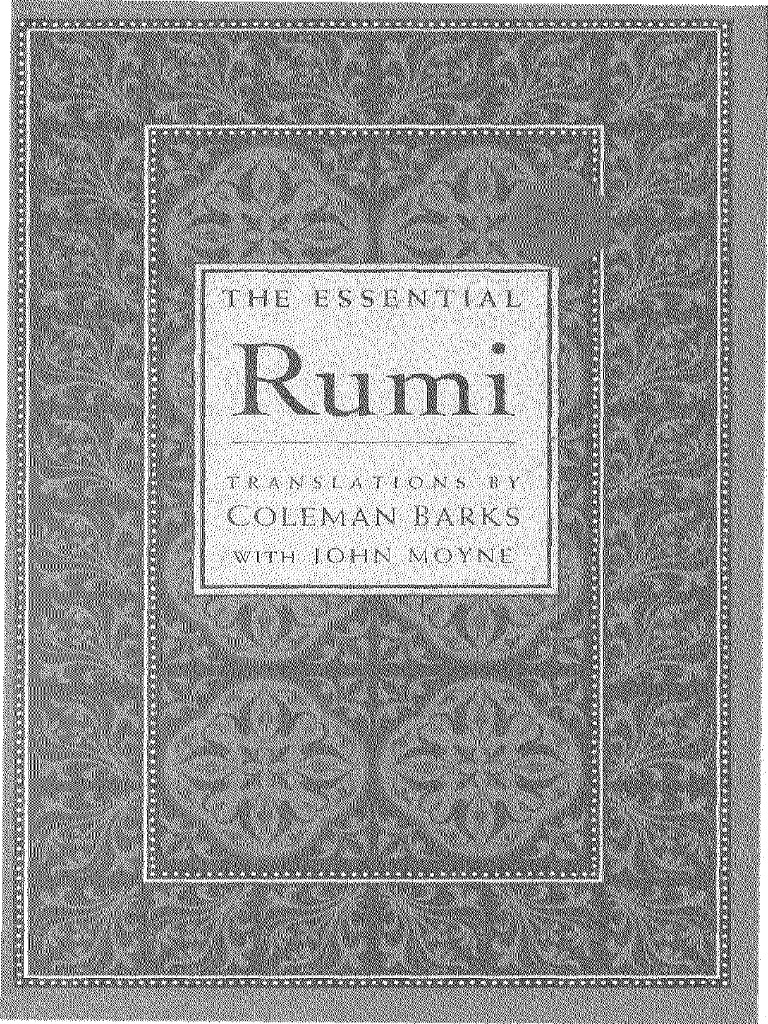 The Essential Rumi by Coleman Barks PDF | PDF