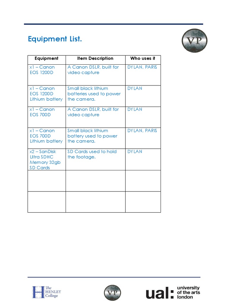 Props List | PDF