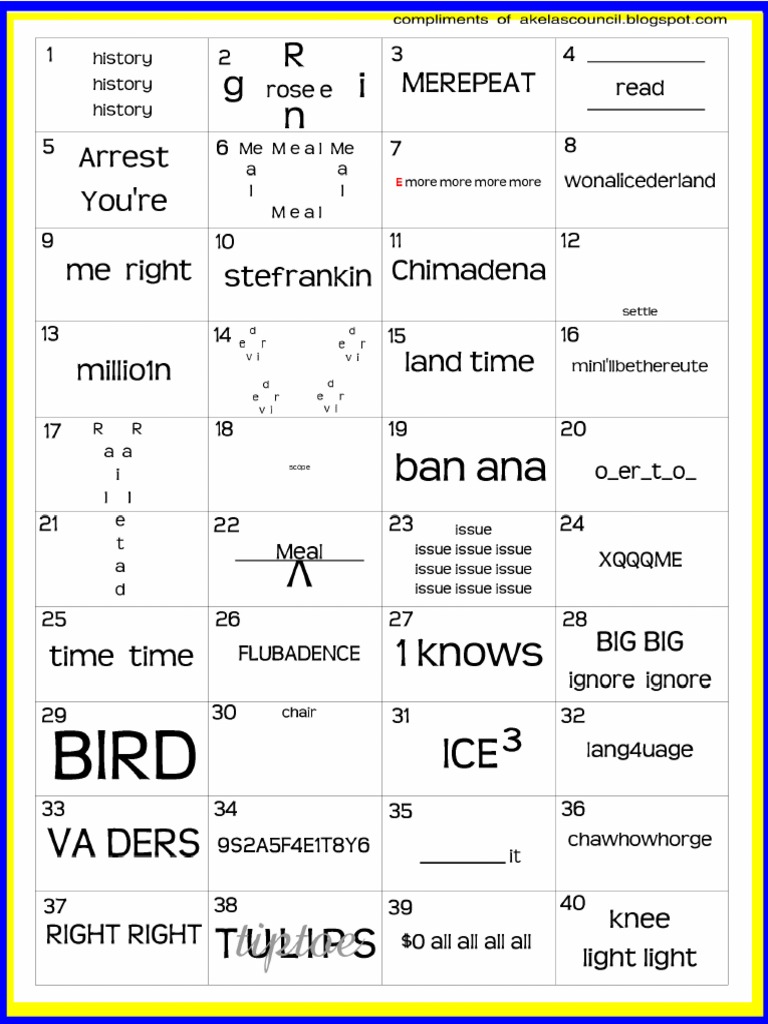 Rebus Cards PDF | PDF