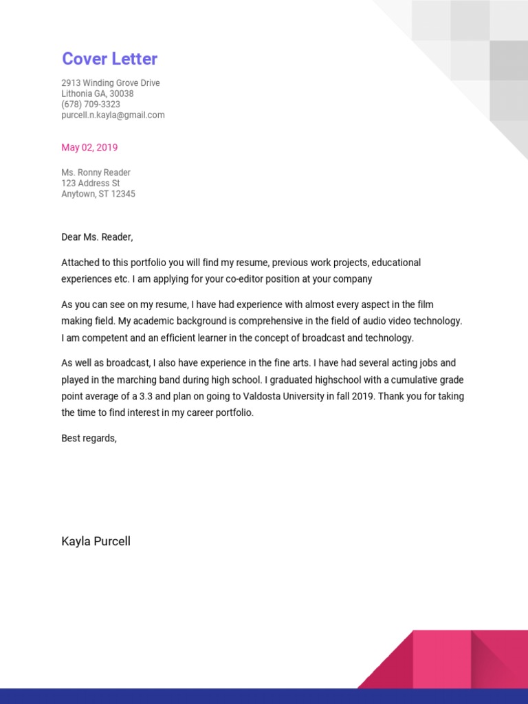 Cover Letter | PDF