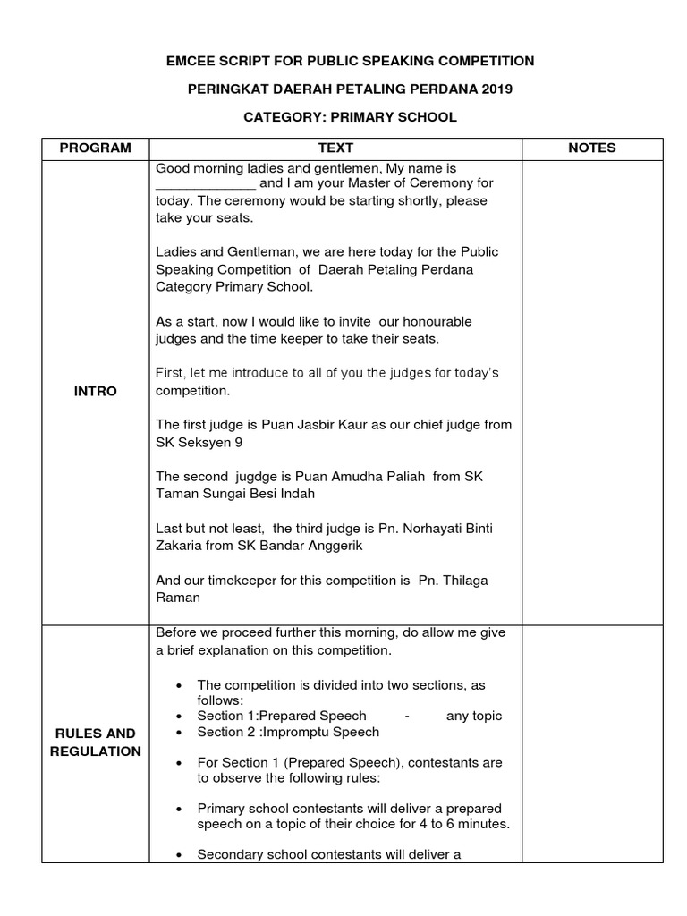 Dokumen.tips Emcee Script for Public Speaking Competition Daerah Johor ...
