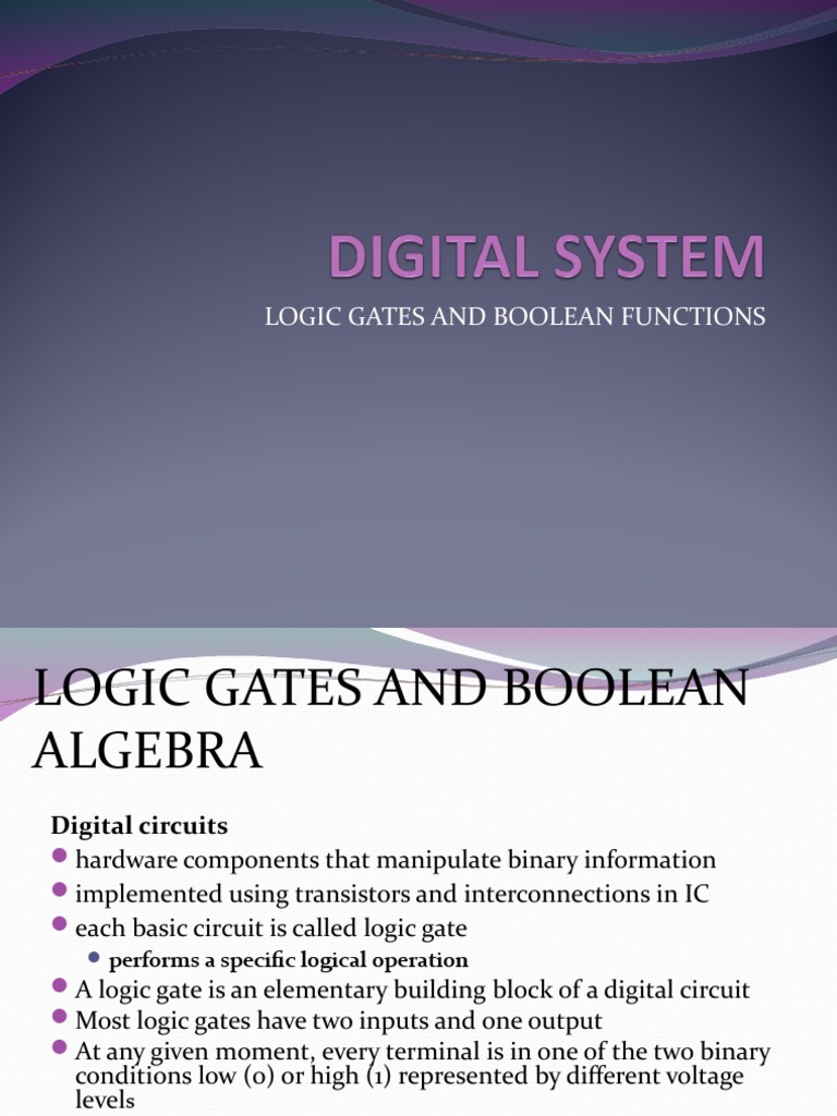 5b (Digital System) Logic Gates & Boolean Expression Rev 14 Mar 2018 ...