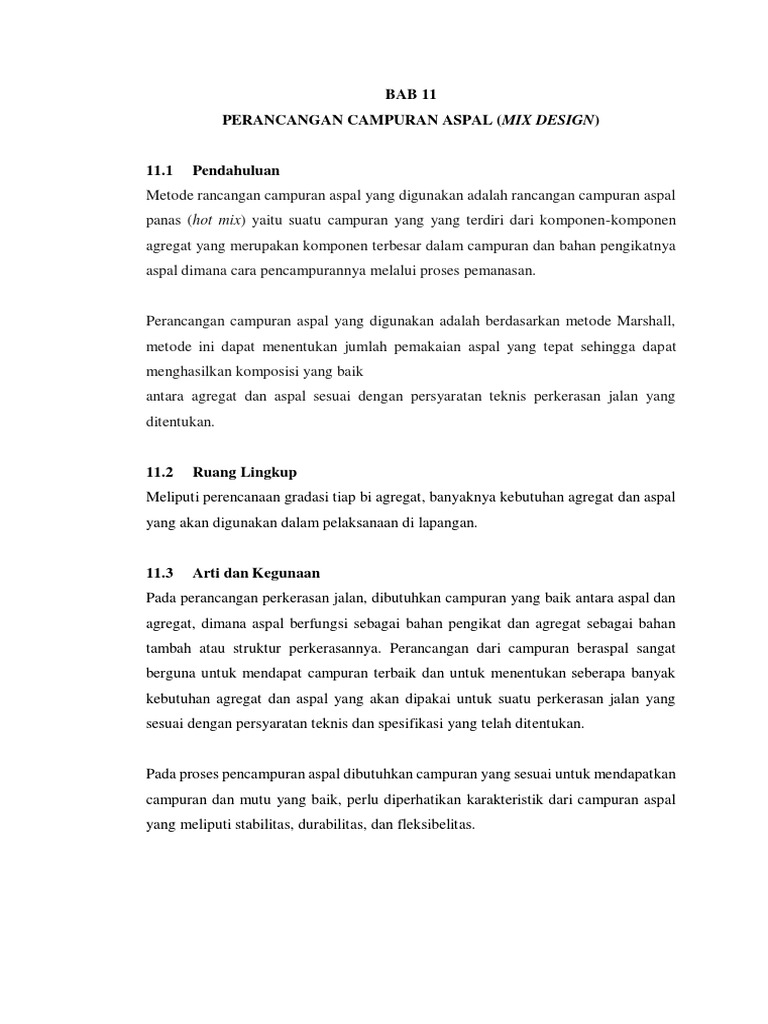 Mix Design Aspal | PDF