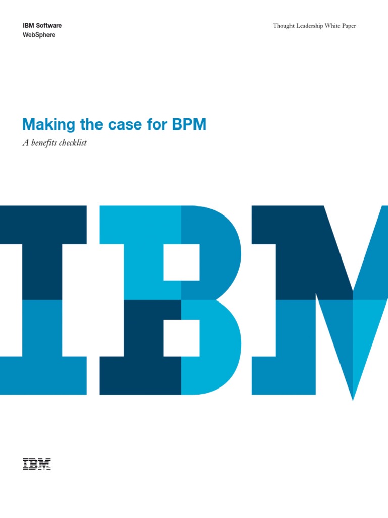 Making The Case For BPM - A Benefits Checklist | PDF | Business Process ...